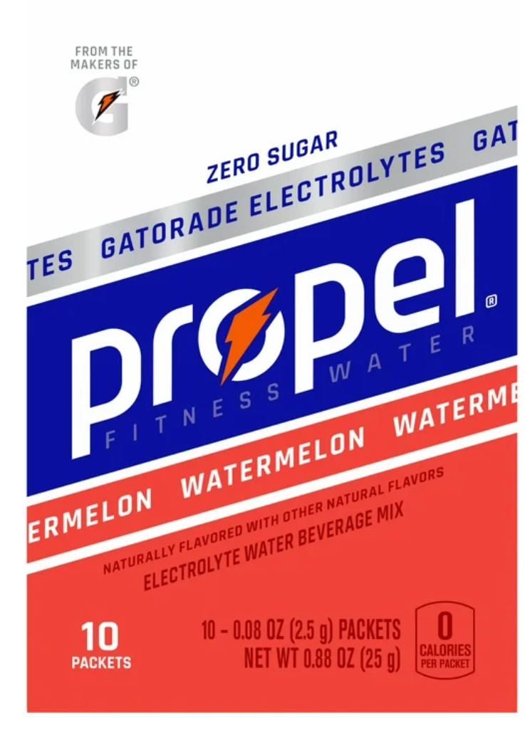 Propel Zero Sugar Electrolyte Drink Mix Powder, Watermelon, 0.08 oz, 1 ...