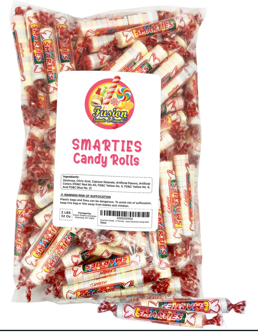 Smarties Original Rolls Hard Candy (2-Pound Pack) - Expires 12/15/2026 ...