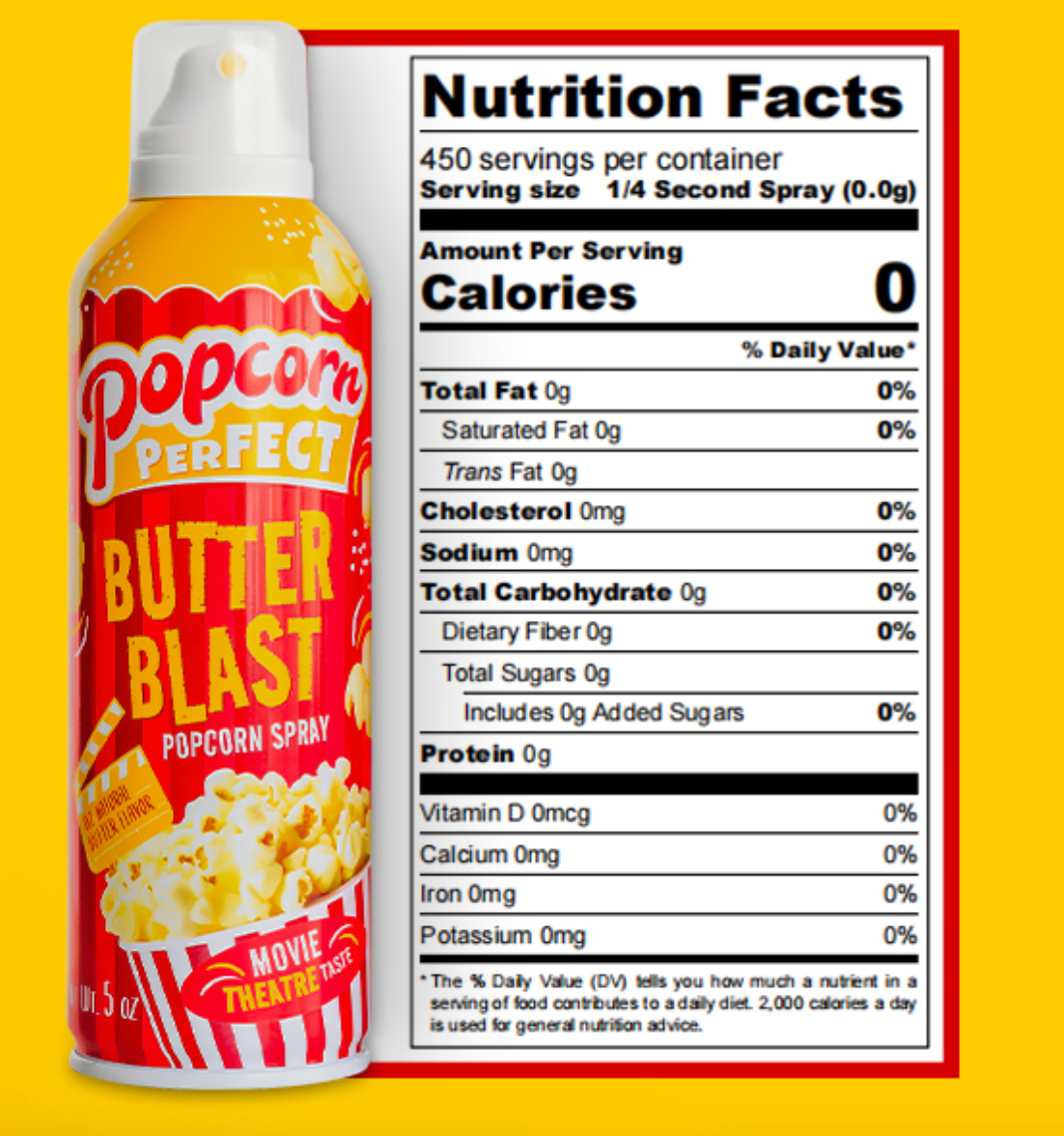 POPCORN PERFECT: Popcorn Butter spray for Microwave and Popcorn Maker ...
