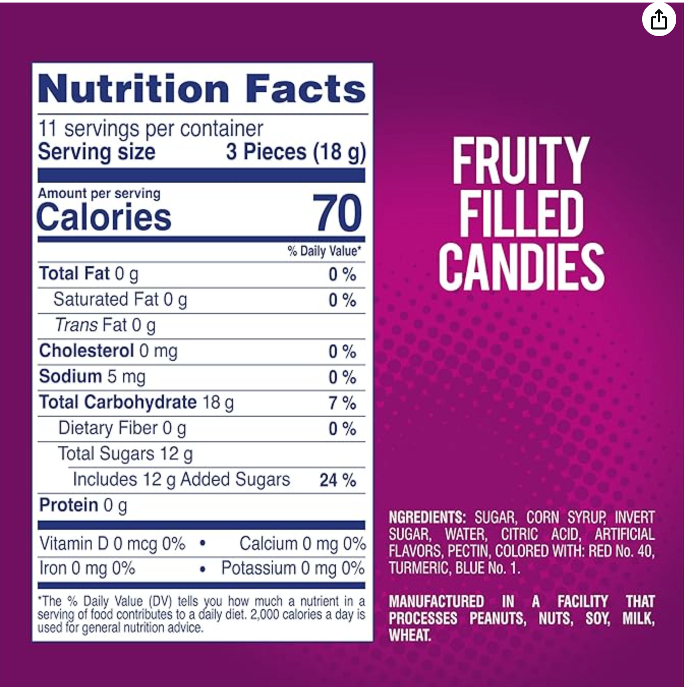 Colombina Sweet Delights – Fruity Filled Candies 7 Oz - Hard Shell and ...