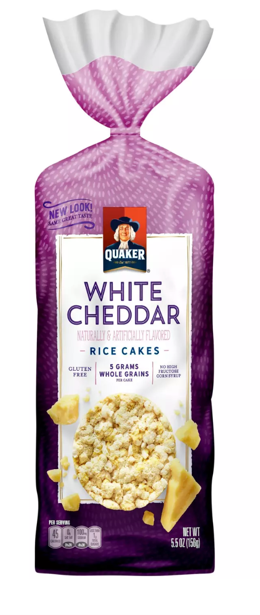 Quaker White Cheddar Rice Cakes - Expired Sep 08 2025 – Grocery For Good